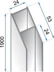 Rea - MOLIER rozšiřovací profil pro sprchové dveře 190cm, černá, REA-K6000