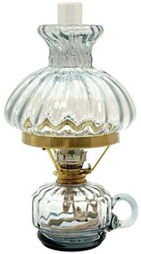 Floriánova huť Petrolejová lampa MONIKA 34 cm světlý kouř FL0043