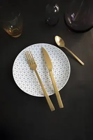 Pinti Inox DUKE SUN SATIN černozlatá / Sada příborů / 24 ks / nerezová
