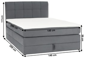 Boxspringová postel ROSLIN 3 Tempo Kondela