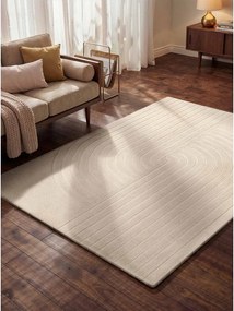 Krémový ručně tkaný vlněný koberec 80x150 cm Arcura – Vikosa