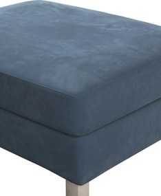 Potah na podnožku IKEA Karlstad barva modrá látka lesklé, sametová