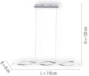 Paul Neuhaus 9142-55 - LED Stmívatelný lustr na lanku POLINA 2xLED/10,2W/230V