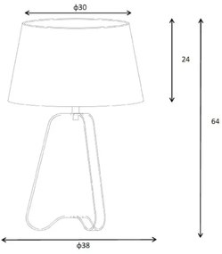 Lucide 30567/81/97 - Stolní lampa CAPUCINO 1xE27/60W/230V