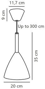 DFTP by Nordlux - Lustr na lanku PURE 1xE27/40W/230V