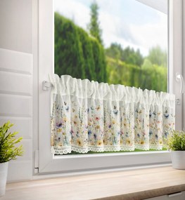 KRÁTKÁ ZÁCLONA NA PÁSCE ROZALIE 150X30 CM KVĚTY