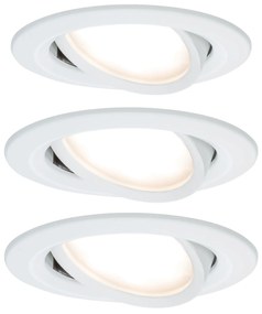 Paulmann 93449 LED Coin Nova round, set kulatých bodovek v bílé úpravě, 3x6,5W LED 2700K, prům.8,4cm