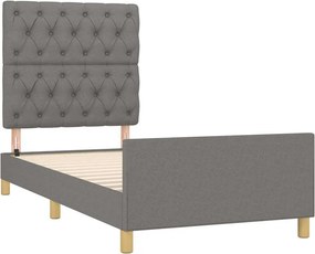 Rám postele bez matrace tmavě šedá 80 x 200 cm textil 3125253