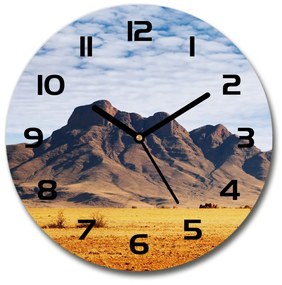 Wallmuralia Skleněné hodiny kulaté Namíbie skály fi 30 cm