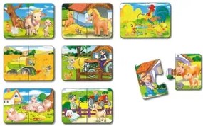 DOHÁNY Duo puzzle Na statku / 8x2 dílků / od 2 let