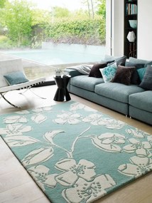 Modrý  koberec Blondie Devore Blue Rozměry: 120x170 cm