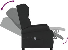 Elektrické polohovací křeslo ušák černé textil 3098321