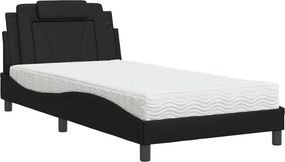 Postel Viana s matrací černá 100 x 200 cm umělá kůže 3208775