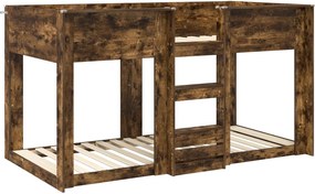 Patrová postel pro děti Kouřový dub 90 x 190 cm 3410399