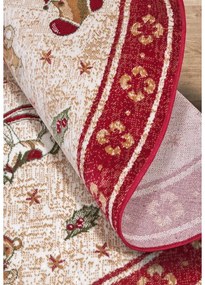Červený kulatý koberec s vánočním motivem s příměsí bavlny ø 200 cm Toy's Delight Red Christmas – Villeroy&amp;Boch