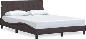 Rám postele bez matrace Hanko tmavě hnědá 120 x 200 cm textil 3310380