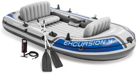 Intex Rybářský člun Excursion pro 4 osoby s vesly a čerpadlem