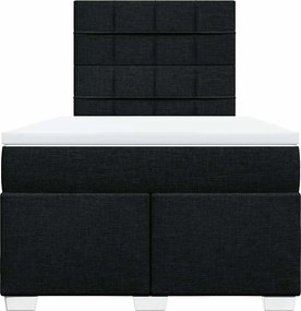 Box spring postel s matrací černá 120x190 cm textil 3290429