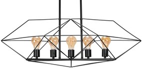 Toolight, stropní svítidlo 5xE27 APP1037-5CP, černá, OSW-05561