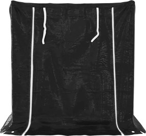 vidaXL Stojan na palivové dřevo s krytem proti dešti 100x25x150 cm [4104937]