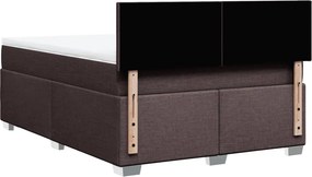 Box spring postel s matrací tmavě hnědá 140x200 cm textil 3285907