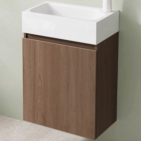 Design LED koupelnová skříňka s umyvadlem DOPORRO PISA 2 vel.45cm WHITE Barva: eiche steirling