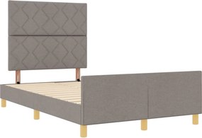 Rám postele s čelo Taupe 120 x 200 cm textil 3344799