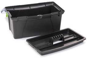Fieldmann FDN 4120 + FDN 4122 Sada boxů na nářadí 20"/ 22" Pevné plastové zámky, Ergonomické madlo, Vyjímatelný organizér uvnitř, Průhledný organizer