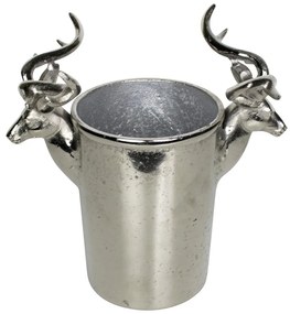 Stříbrný kovový chladič na víno s jeleny - 28*13*24
