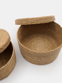 Sinsay - Sada pletených košů na ukládání 2 pack - béžová