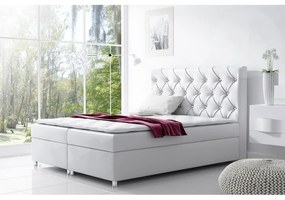 Kontinentální postel Balicci, Rozměr postele: 120 x 200 cm, Barva:: ekokůže Soft 017 (bílá) Mirjan24 5902928244632