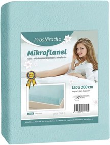 Bellatex Prostěradlo Mikroflanel Modrá 180x200 cm