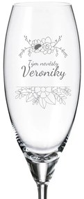 Dekorant svatby Sklenička na rozlučku se svobodou TÝM NEVĚSTY KVĚTINY 290 ml 1KS