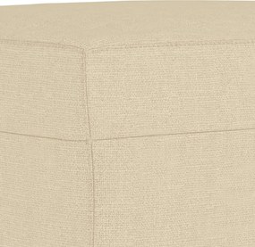 Křeslo s podnožkou krémové 60 cm textil 3201145