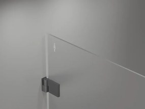 Mexen Lunar-B, L Otočné pravé sprchové dveře 130 cm, 8mm čiré sklo, grafitový profil, 832SL-130-050-95-00-P