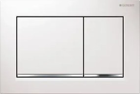 Geberit Omega20 - Ovládací tlačítko splachování bílá/lesklý chrom