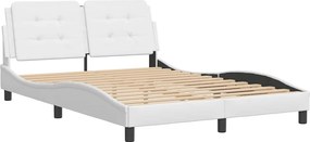 Rám postele bez matrace Zadar bílý 140x190 cm umělá kůže 3208178