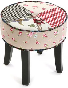 Taburetka Versa Romantic Patchwork, ø 35 cm