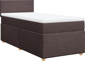 Box spring postel s matrací tmavě hnědá 90x190 cm textil 3286531