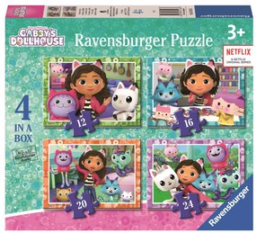 Puzzle ravensburger 031436 gabby's dollhouse 4 v 1