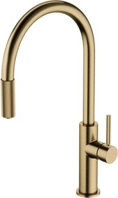 OMNIRES Switch - Dřezová baterie s výsuvnou koncovkou a filtrační funkcí, kartáčovaný bronz SW9059BR