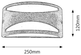Rabalux 8510 - Venkovní nástěnné svítidlo MANHATTAN 1xE27/60W/230V IP54
