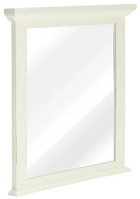 Bílé zrcadlo 75x70 z masivního dřeva Jodpur