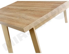 Rozkládací stůl Harry 80 x 140/180 V, Barva dřeva: dub artisan - L, Barvy nožiček: černá