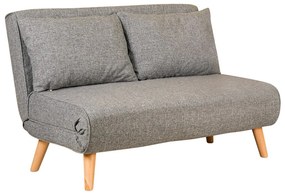 Hanah Home Rozkládací dvoumístná pohovka FOLDE světle šedá 120 cm