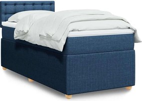 Box spring postel s matrací modrá 80x200 cm textil 3289603