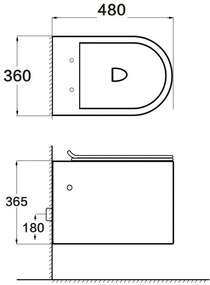 Mexen SOFIA Rimless závěsná wc mísa se sedátkem s pomalým zavíráním, 49 x 37 cm, bílá, 30541000