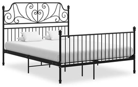 Rám postele černý kov 160 x 200 cm,  324853
