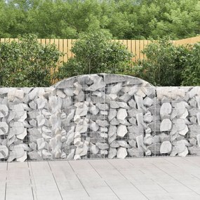 Klenuté gabionové koše 13ks 300x30x100/120cm pozinkované železo 3146532
