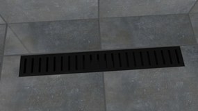 L-DRAINWELL 60 Black Odtokový podlahový žlab, žebřík